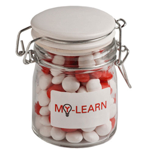 Glass Clip Lock Jar with Chewy Fruit 160g - CC020G | The Branding Office